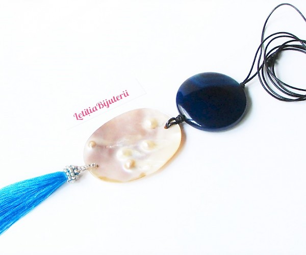 Colier reglabil cu snur negru